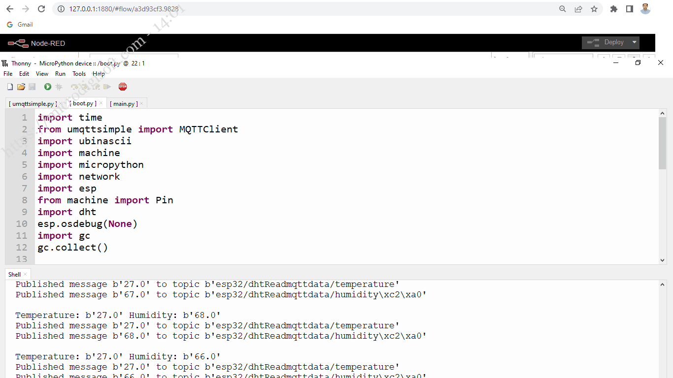 microdigisoft.com | MicroPython: ESP32 ESP8266 MQTT Publish DHT11 Sensor Readings