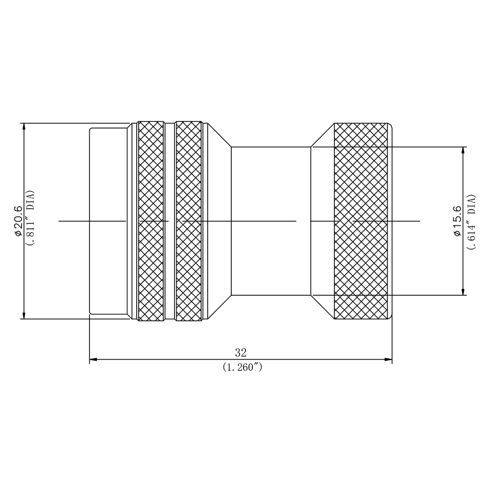N Male 1 Watt Push-in RF Load, 32mm / 1.260″ (L) N RF Coaxial ...