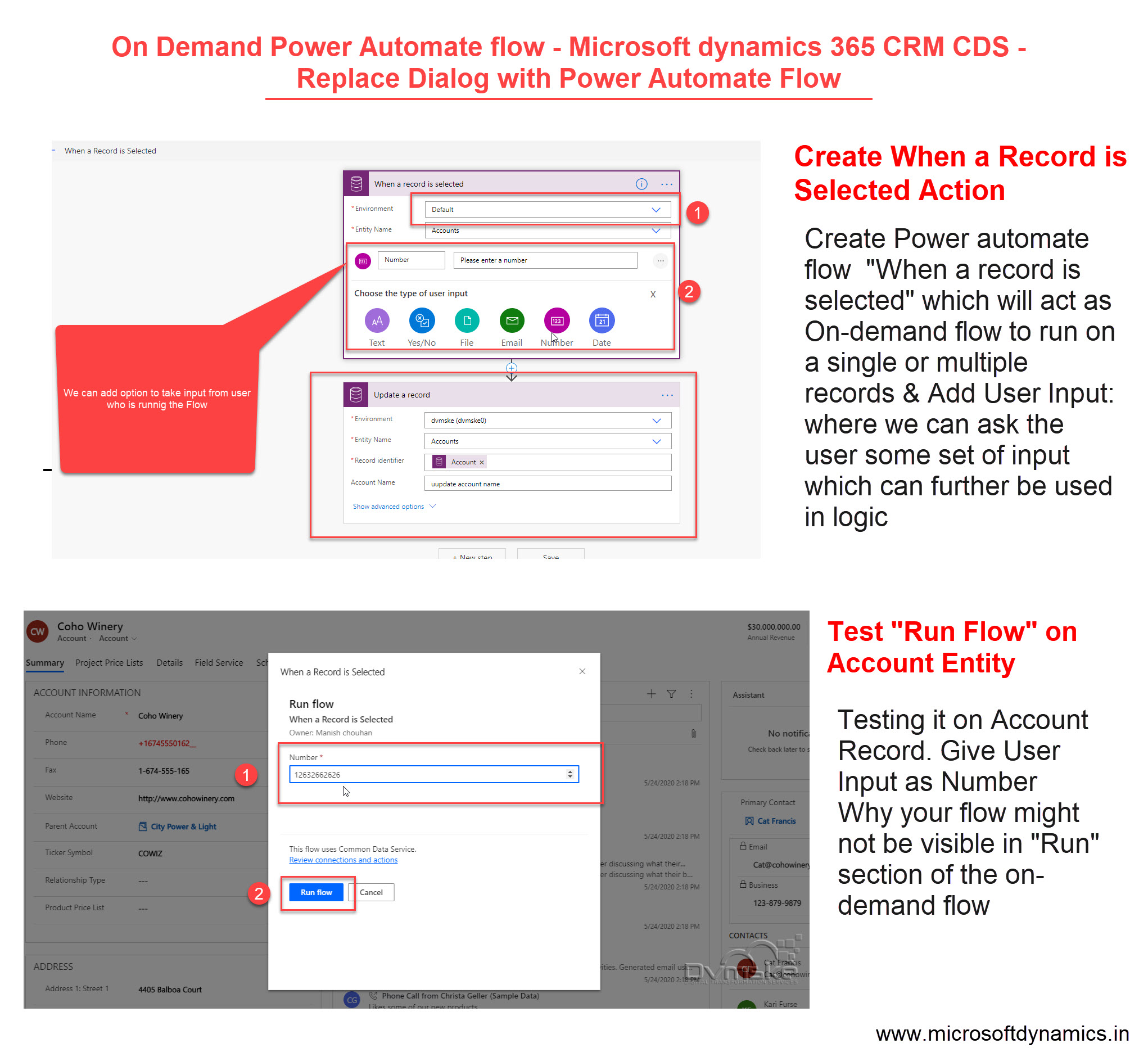 On Demand Power Automate flow - Microsoft dynamics 365 CRM CDS - When a ...