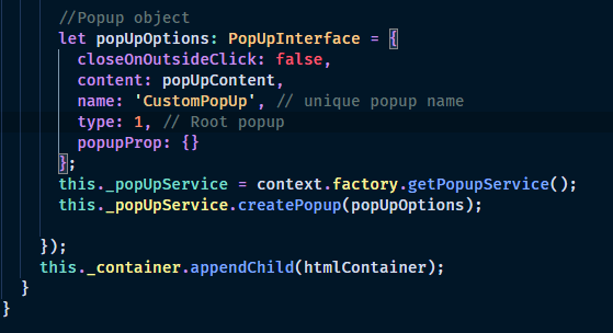 What Is Popupservice In Powerapps Component Framework Microsoft Dynamics 365 Blog