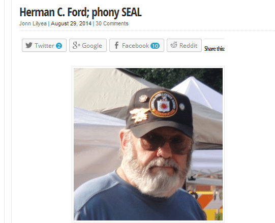 Herman Ford , US Navy SEAL , POSer , Blog of Shame