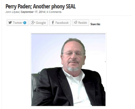 Perry Paden, US Navy SEAL, POSer, Blog of Shame