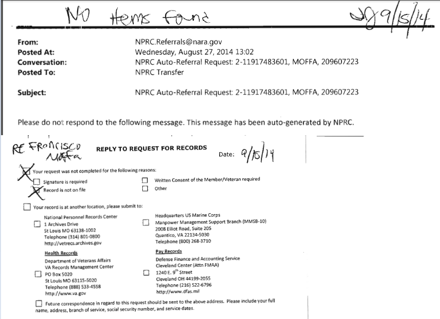 Francisco Moffa, aka Anthony Michael Ridge , US Navy , LT. Commander ...