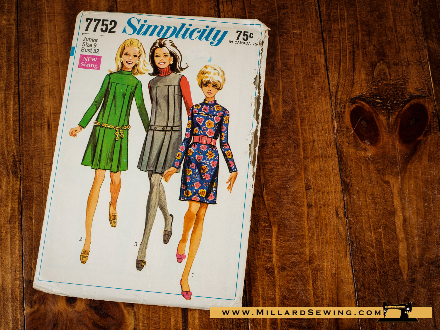 Simplicity 7752 Vintage 1968 Juniors’ and Misses’ Dress and Jumper ...