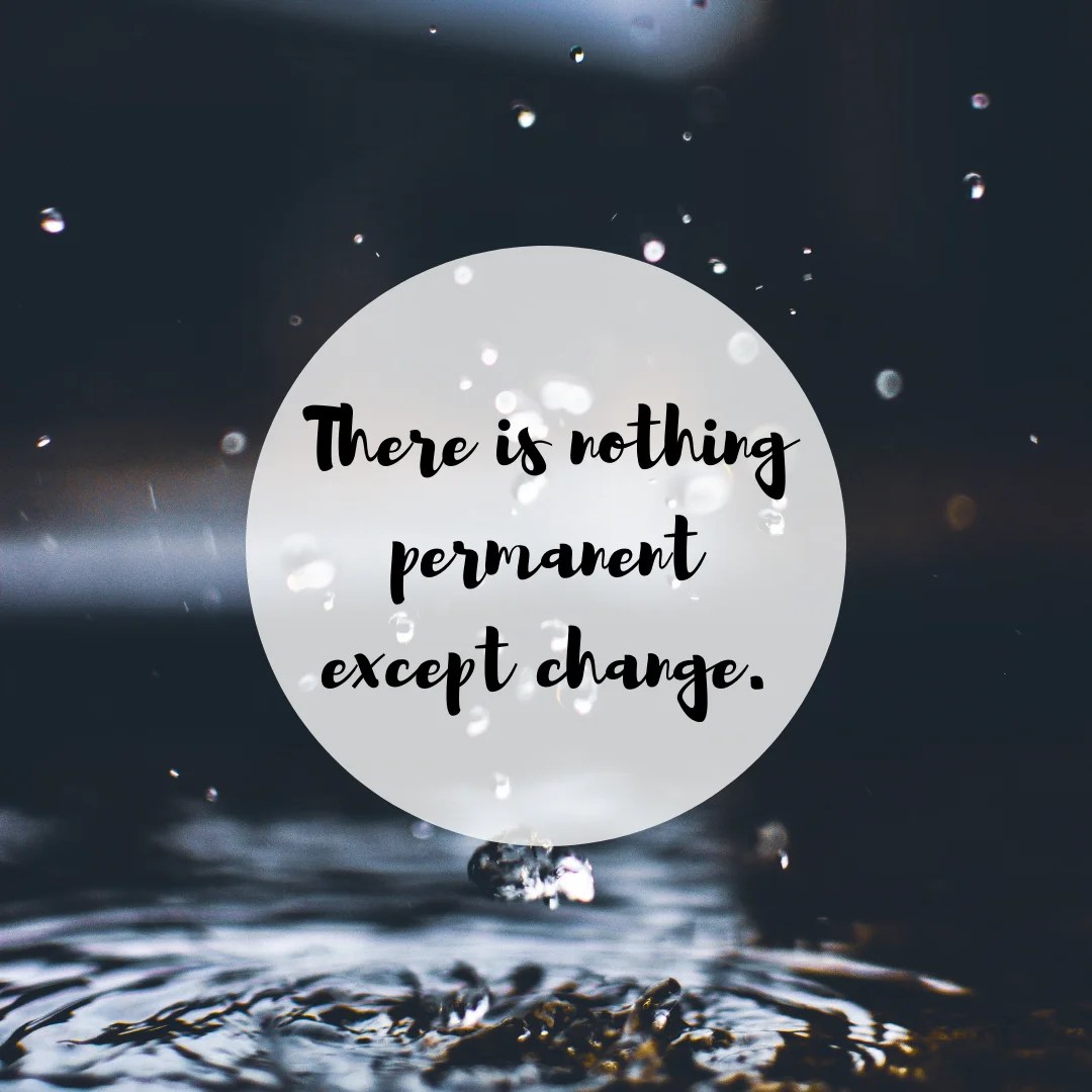 There is nothing permanent except change. - Mindset Made Better