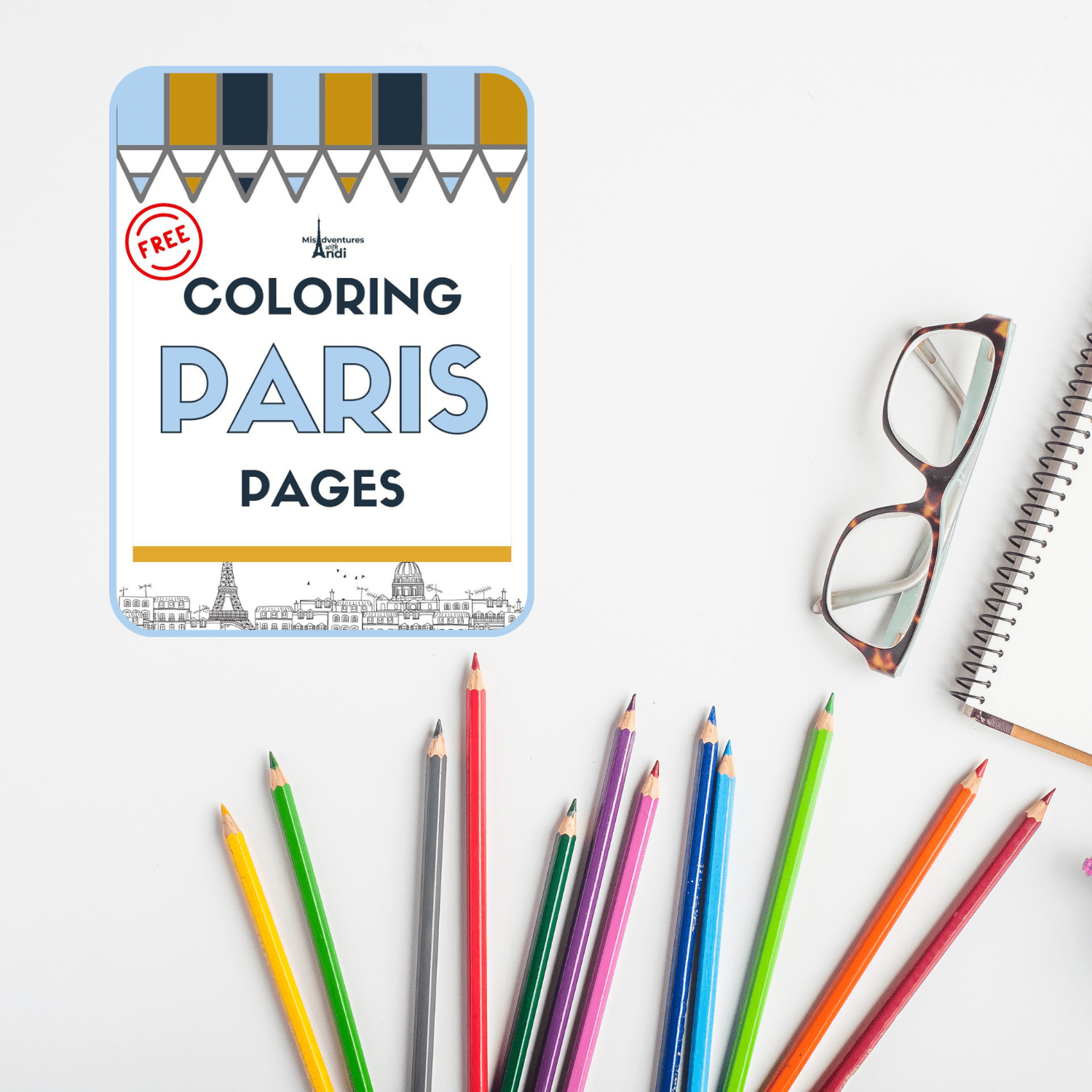 Paris Coloring Pages by Misadventures with Andi - Misadventures with Andi