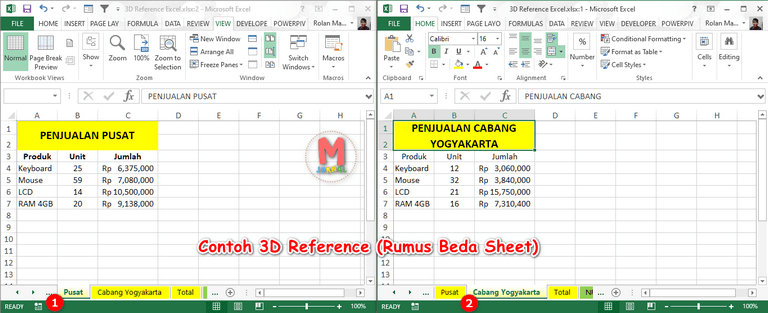 3d Reference Excel 5 Cara Menggunakan Rumus Beda Sheet M Jurnal