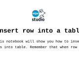 Insert Row Into A Table Using Python