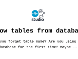Show Tables From Postgresql Database