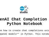 Openai Chat Completion In Python Notebook