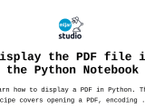 Display The Pdf File In The Python Notebook