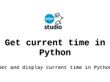 Get Current Time In Python