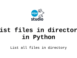 List Files In Directory In Python