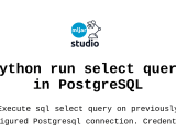 Python Run Select Query In Postgresql
