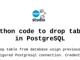 Python Code To Drop Table In Postgresql