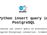 Python Insert Query In Postgresql