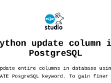 Python Update Column In Postgresql