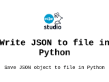Write Json To File In Python
