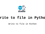 Write To File In Python
