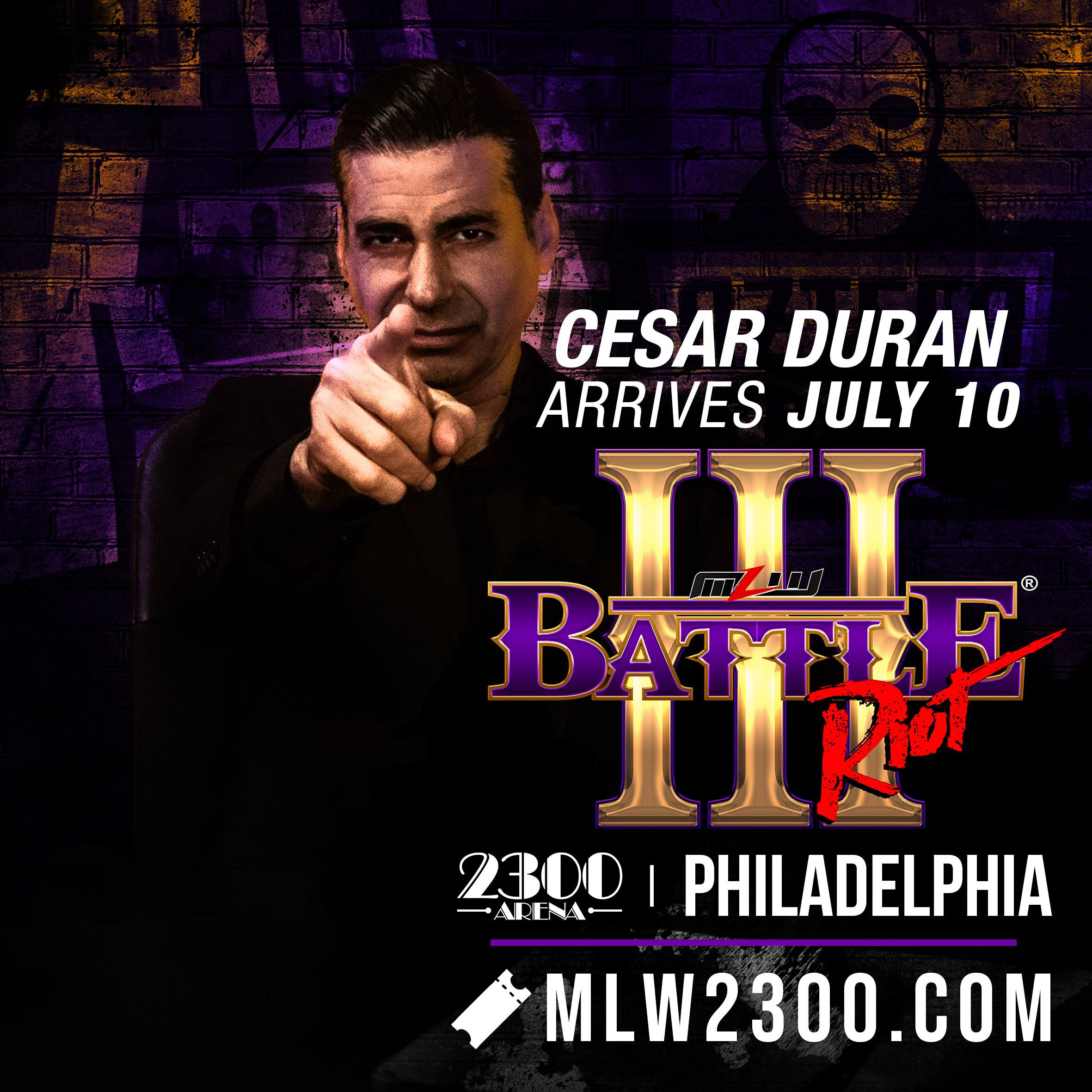Cesar Duran set to appear July 10 at Battle Riot