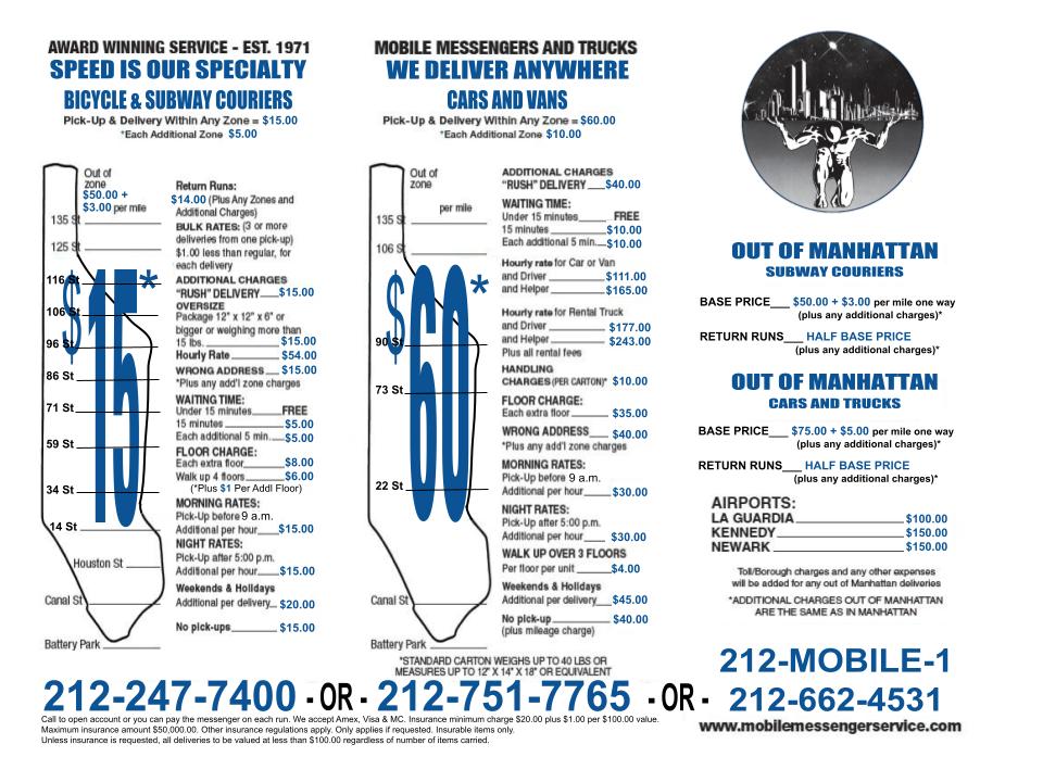 Rates – Mobile Messenger Service