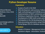 Python Developer Resume Mobilunity