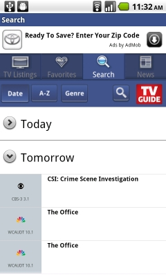 TV Guide launches Android app - mobiputing