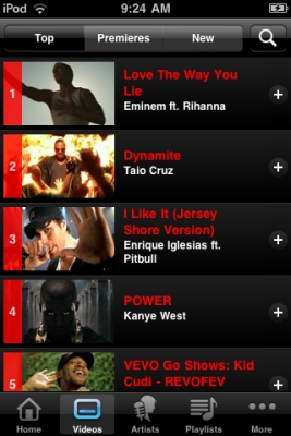 Vevo introduces music video app for iPhone - mobiputing