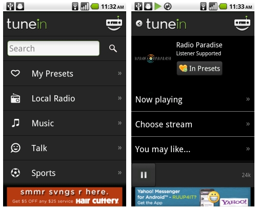 RadioTime launches TuneIn Radio app for Android - mobiputing