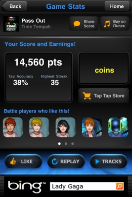Tap Tap Revenge 4 for iOS now available, with 100 free music tracks ...