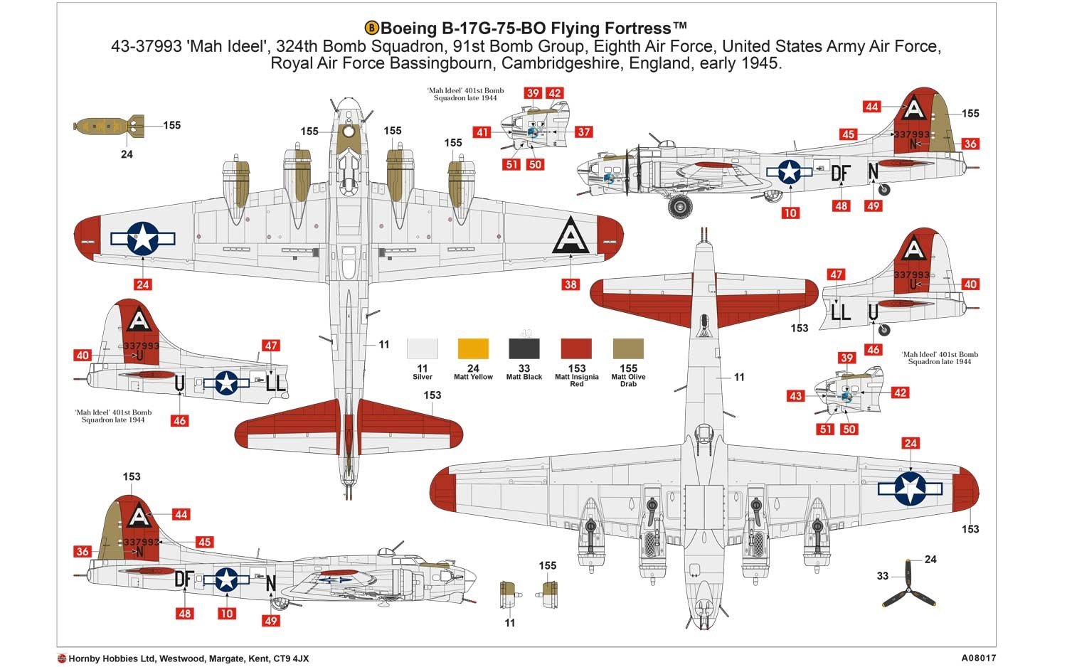 New Airfix Boeing B-17G Flying Fortress 1:72