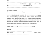 Modelo Carta Poder Word Rellenar