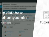 Backup Database From Phpmyadmin