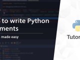 How To Write Comments In Python