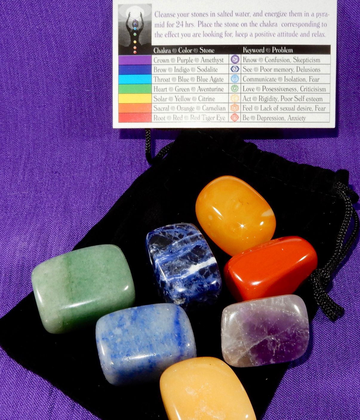 Chakra Healing Kit | 7 Chakra Stones | Moon Soul Magic