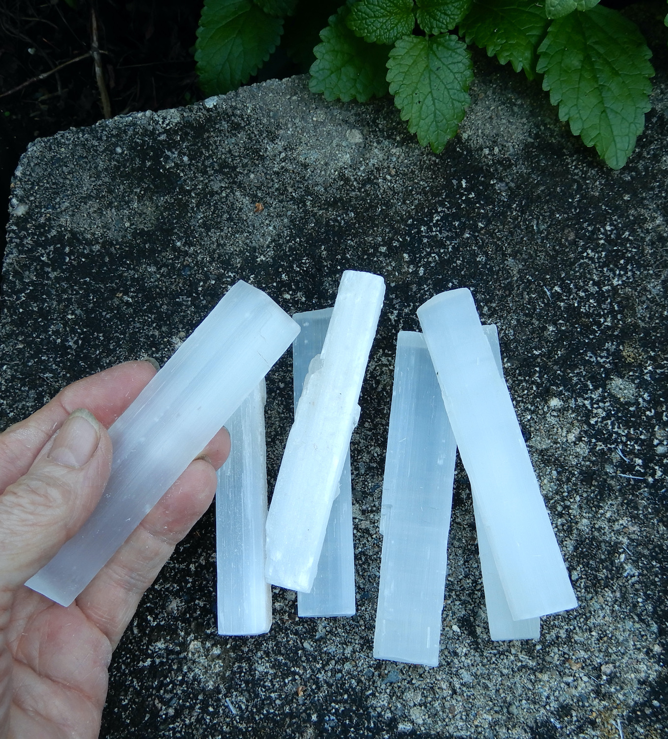 Satin Spar Selenite 4-Inch Stick - MOON SOUL MAGIC