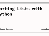 Sorting Lists With Python Moosely Dev