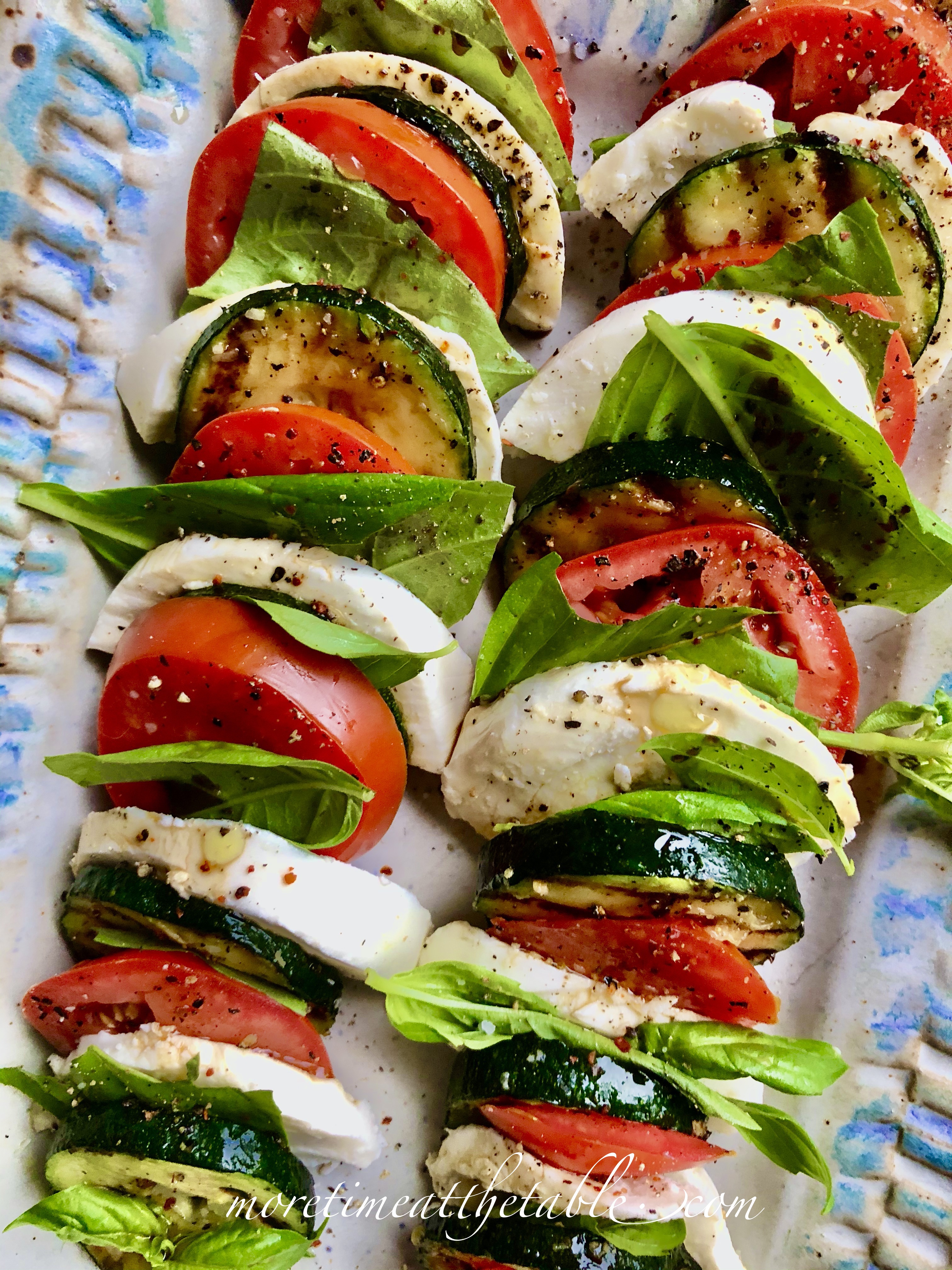 Grilled Zucchini Caprese | More Time at the Table