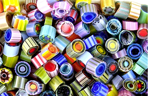 Murrini cane in a kiln: The rod mold | Morganica