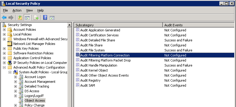 Event ID 5156 Filtering Platform Connection - Repeated security log