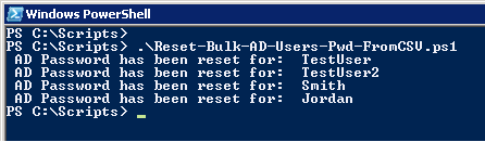 Reset Bulk AD Users Password from CSV with Powershell