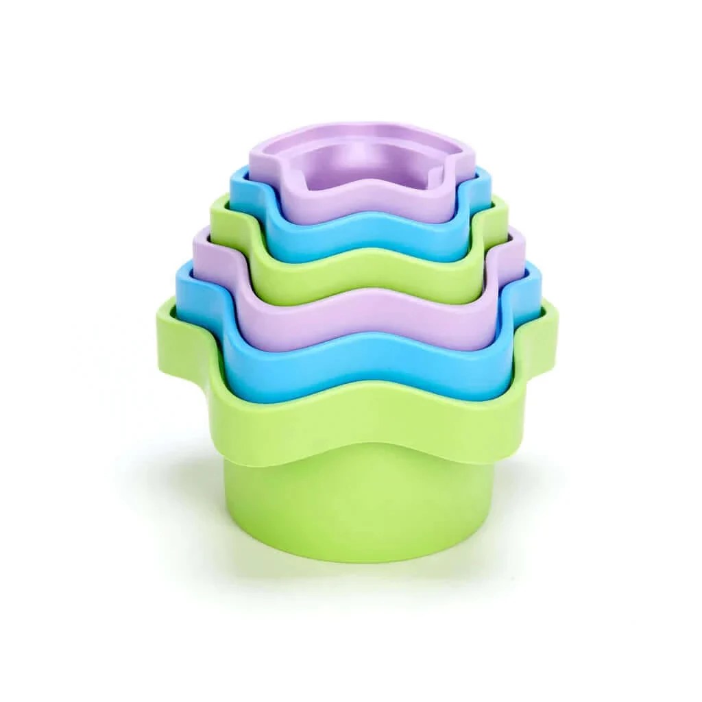 Recycled Plastic Stacking Cups Eco Friendly Toy Green Toys