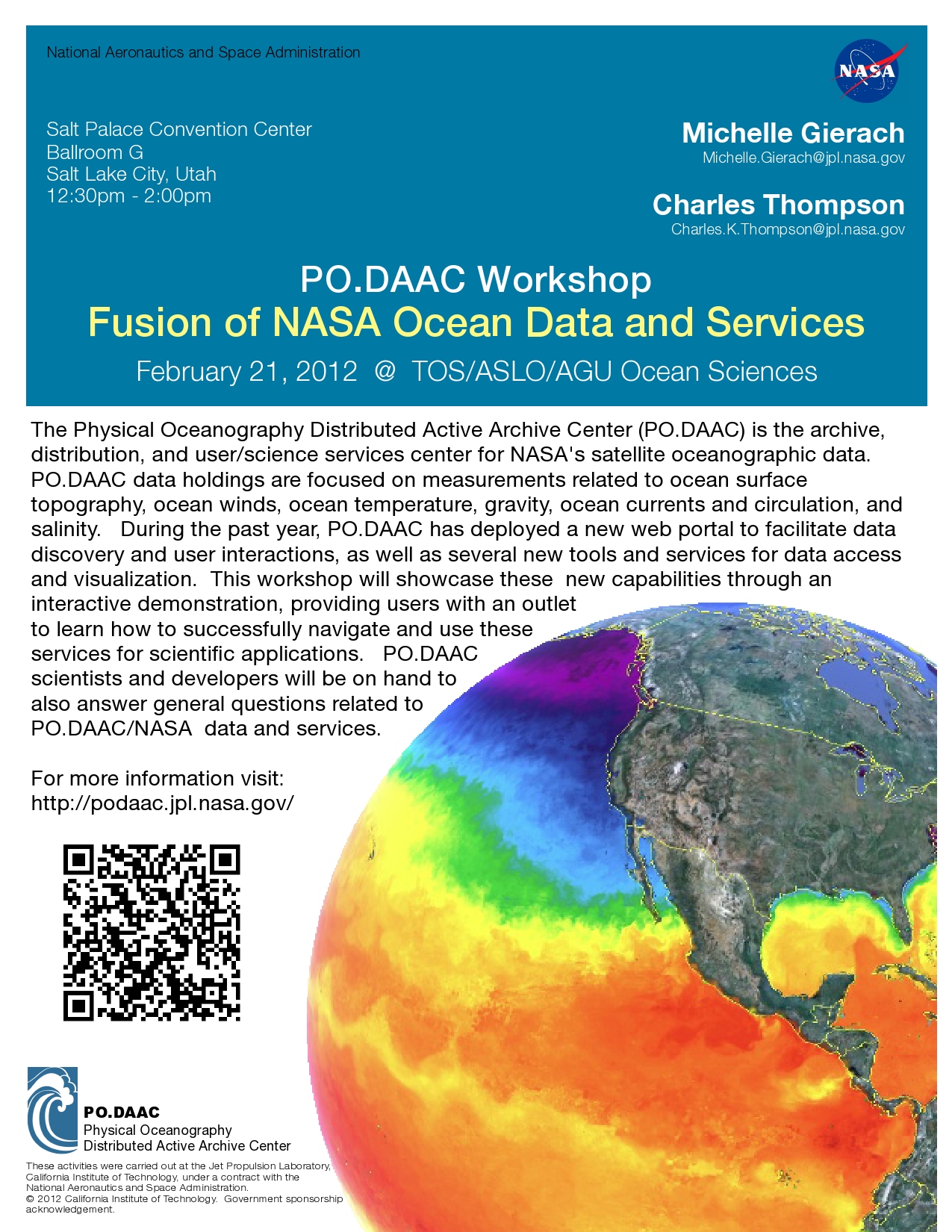 PO.DAAC Workshop: Fusion of NASA Ocean Data and Services