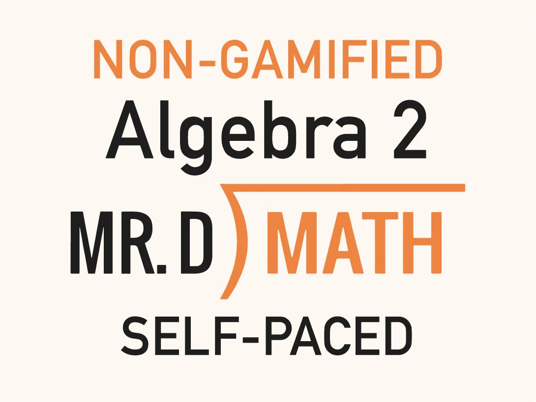 Math Courses Mr D Math