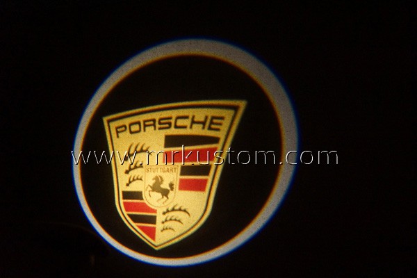 Porsche LED Door Projector Courtesy Puddle Logo Lights (Drill-in type ...