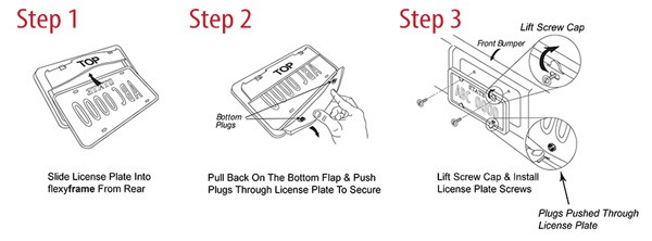 Rubber License Plate Frame Bumper Protection - Mr. Kustom Chicago