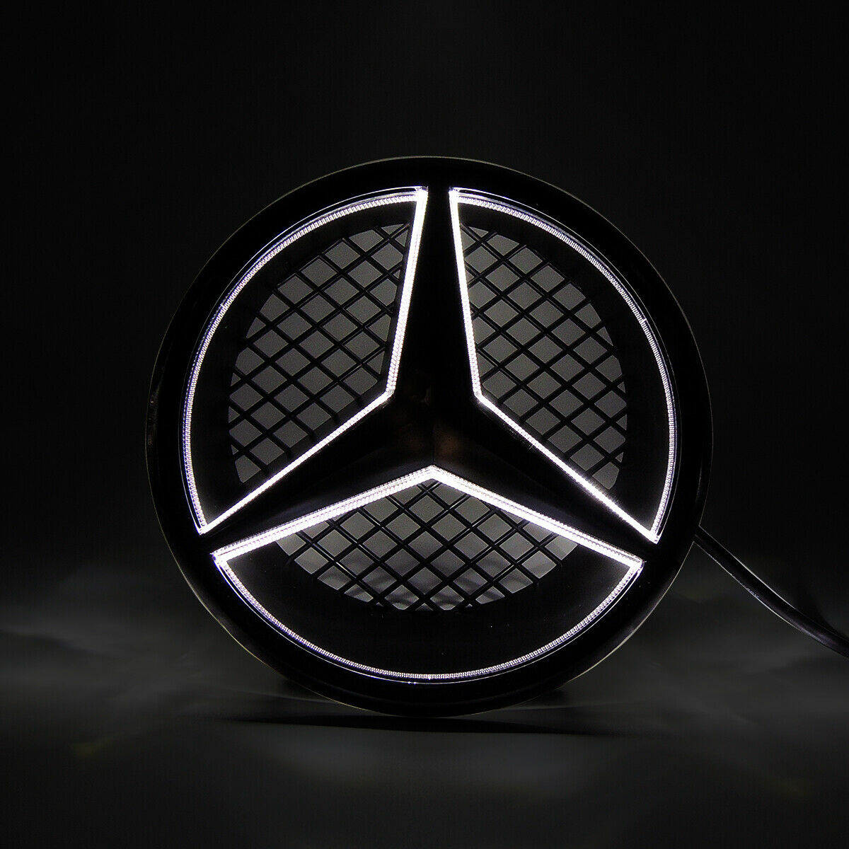 Mercedes Benz Lighted Star Grill Emblem - Blacked out with white LED ...