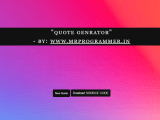Random Quote Generator Javascript Mr Programmer
