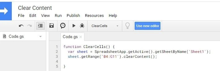 How To Insert Clear Content Button Google Sheet? - MSOfficeGeek