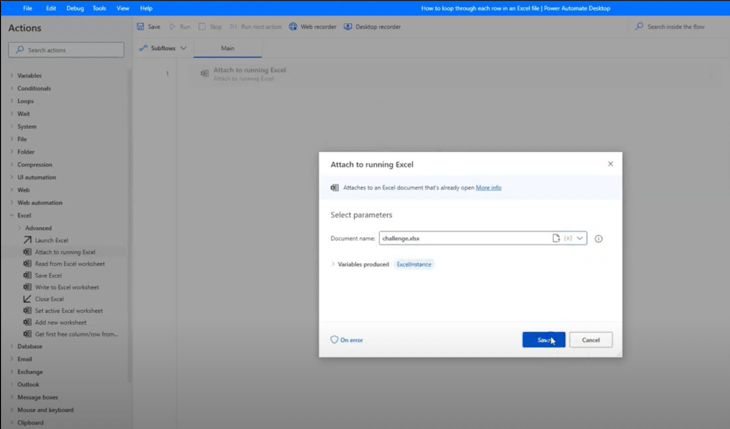 How To Loop Through Each Row In An Excel File In Microsoft Power Automate For Desktop